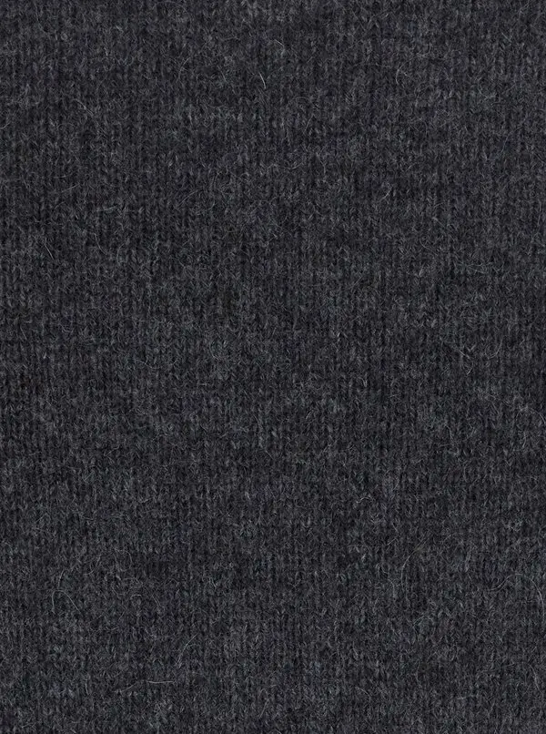 Max Mara S 'voliera' Grey Round-neck Sweater With Ribbed Details In Wool - Gray