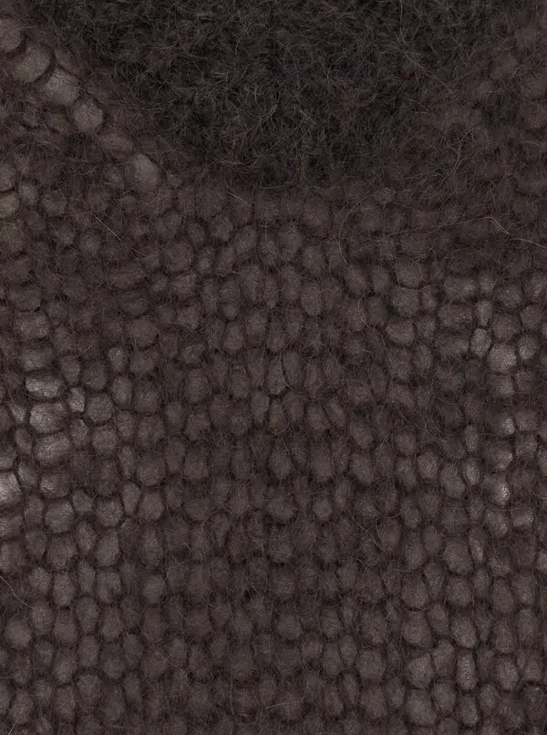 Brunello Cucinelli Brown Sleeveless Top With V-neck And Monile Detail In Blend Wool For - Multicolor