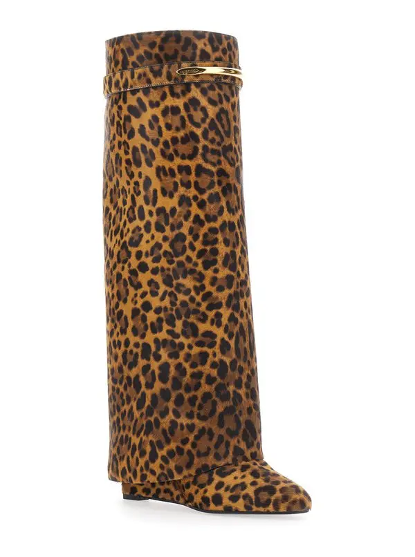 Givenchy High Heeled Boots With Elegant Leather Details For