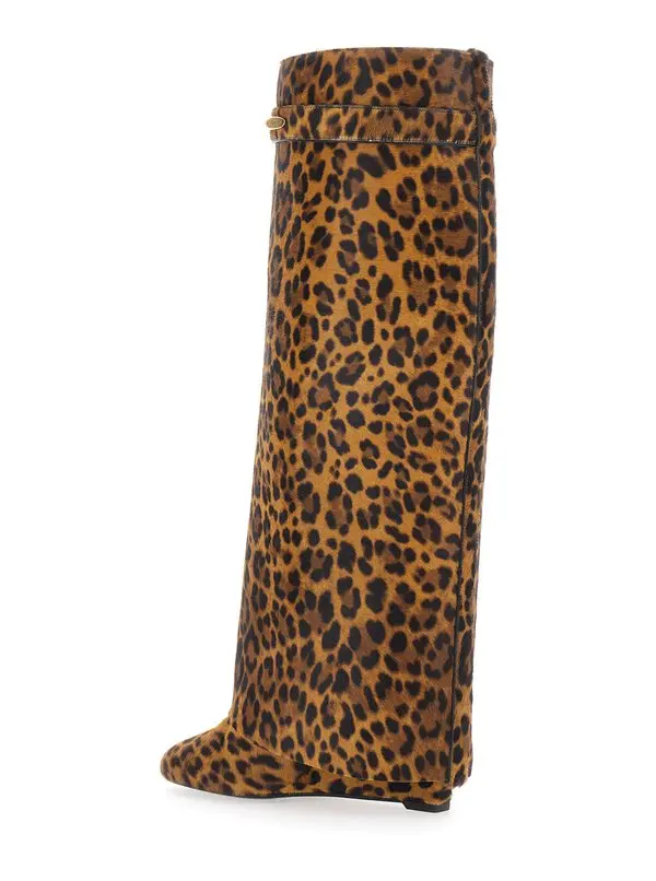 Givenchy High Heeled Boots With Elegant Leather Details For