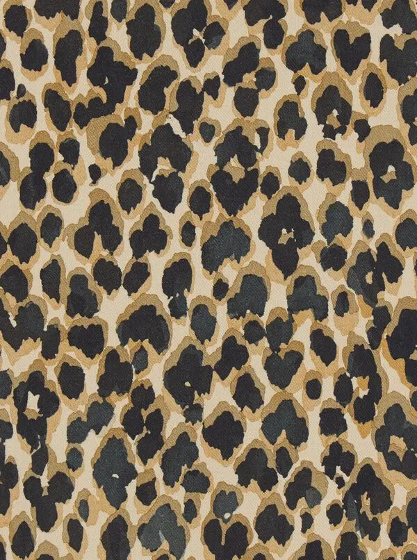 Etro Brown Round Neck Dress With Floral Animalier Print In Tech Fabric - Multicolor