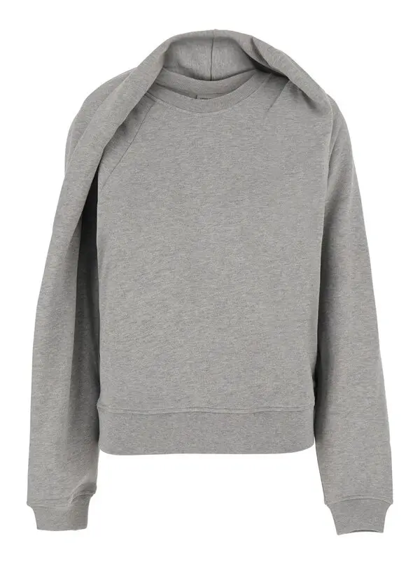 Dries Van Noten Hadrine Sweater In Gray Tech Fabric - Multicolor