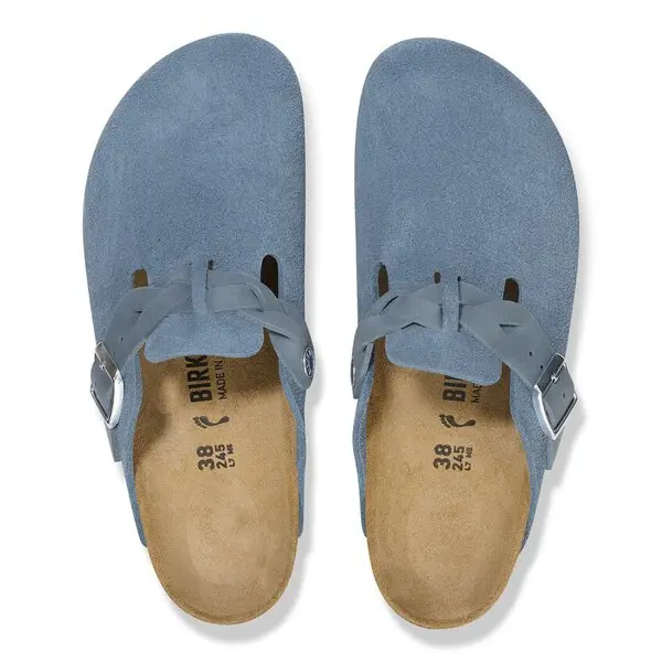BIRKENSTOCK Boston Braided Suede Leather Sandals 'elemental