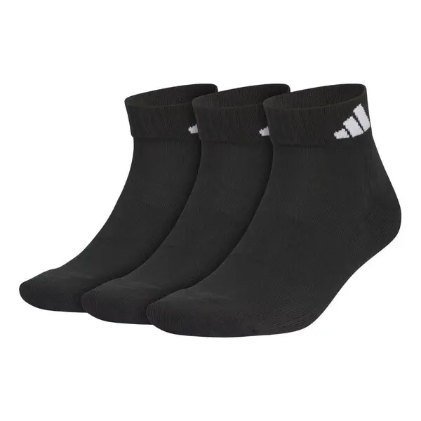 Adidas Cushioned Sportswear Ankle Socks 3 Pair Pack - Black