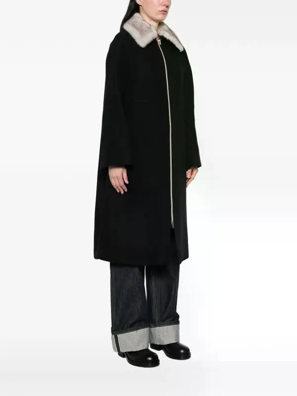 Herno Faux-fur Collar Zip-up Coat