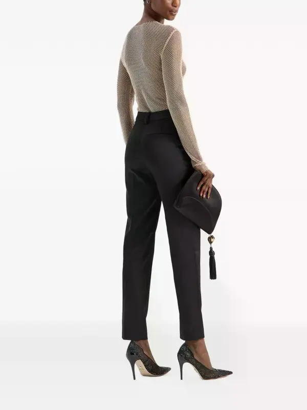 GENNY Crystal-embellished Mesh Top