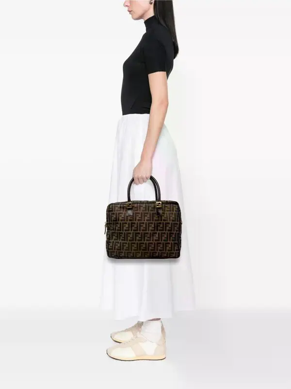 Fendi 20th Century Zucca Canvas Business Bag