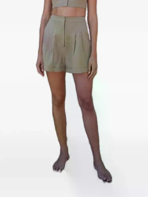 Le Kasha Cesare Pleated Linen Shorts