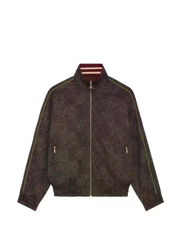 Drole De Monsieur Tweed Track Jacket - Brown