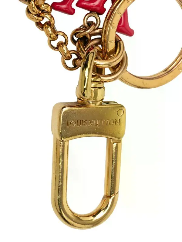 LOUIS VUITTON 2024 Sun Yitian Printed Leather Animogram Dalmatian Bag Charm And Holder Key Chain - Brown