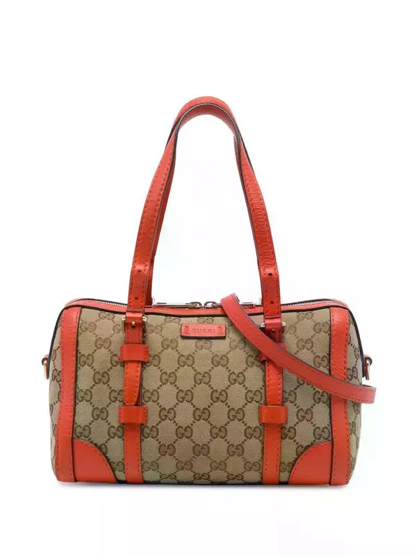 Gucci 2016-2026 Small Gg Canvas Belted Boston Bag Satchel
