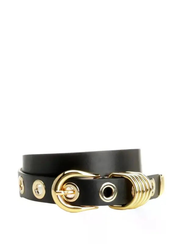 DEHANCHE Rivet Leather Belt - Black