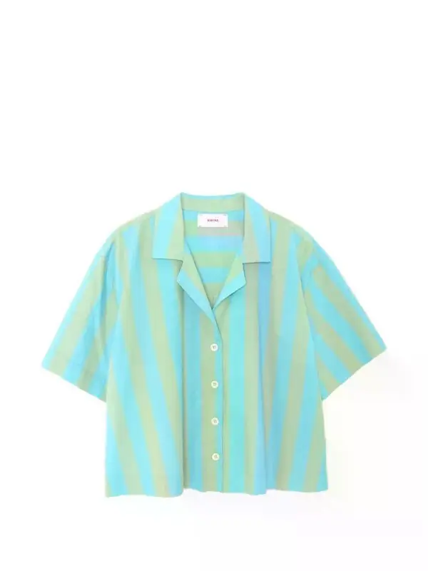 Xirena Thea Striped Cotton Shirt - Blue