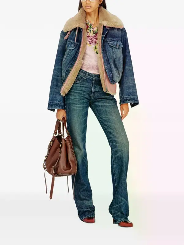 DIESEL® Elasticated Trucker Jacket In Denim