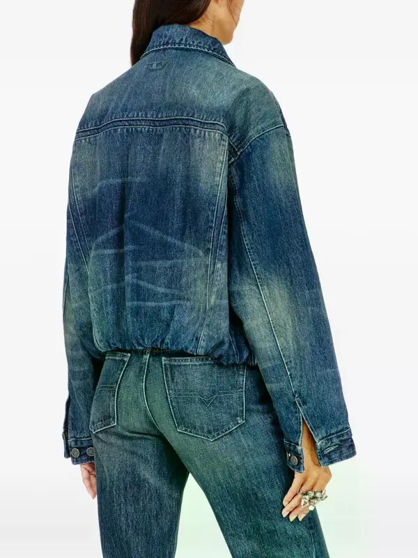 DIESEL® Elasticated Trucker Jacket In Denim