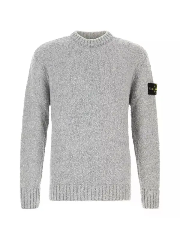 Stone Island Logo-patch Loose-fit Wool Sweater