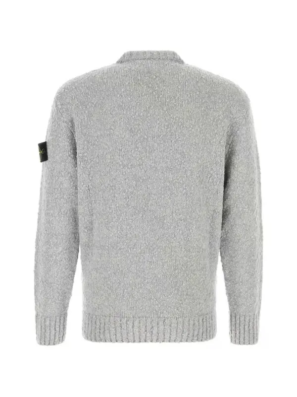 Stone Island Logo-patch Loose-fit Wool Sweater
