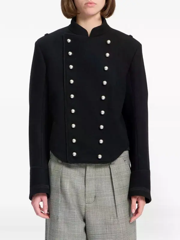 ANN DEMEULEMEESTER Double-breasted Cropped Jacket