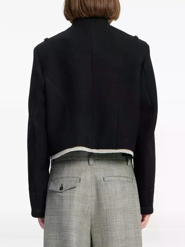 ANN DEMEULEMEESTER Double-breasted Cropped Jacket