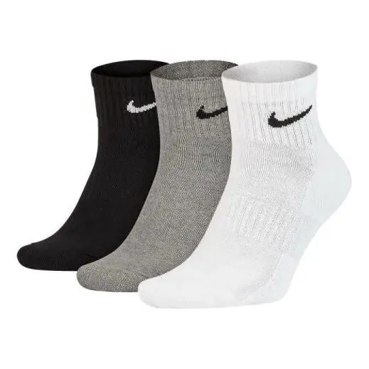 Nike Everyday Lightweight Ankle Socks Pack 'black White Grey