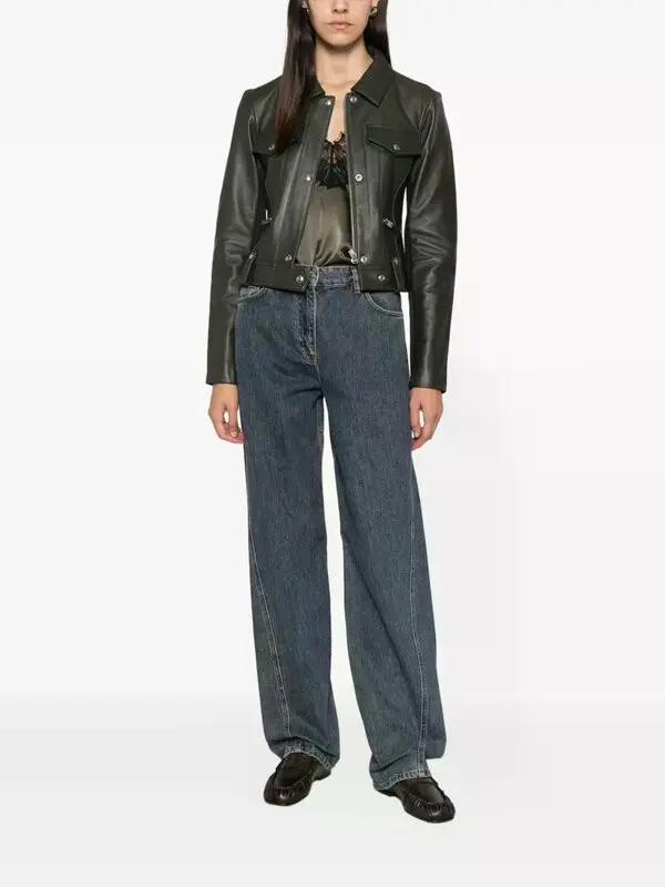 IRO PARIS Panelled Leather Jacket