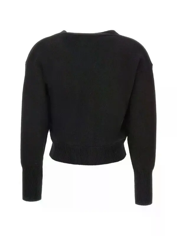 KANGRA V-neck Cropped Cardigan - Black