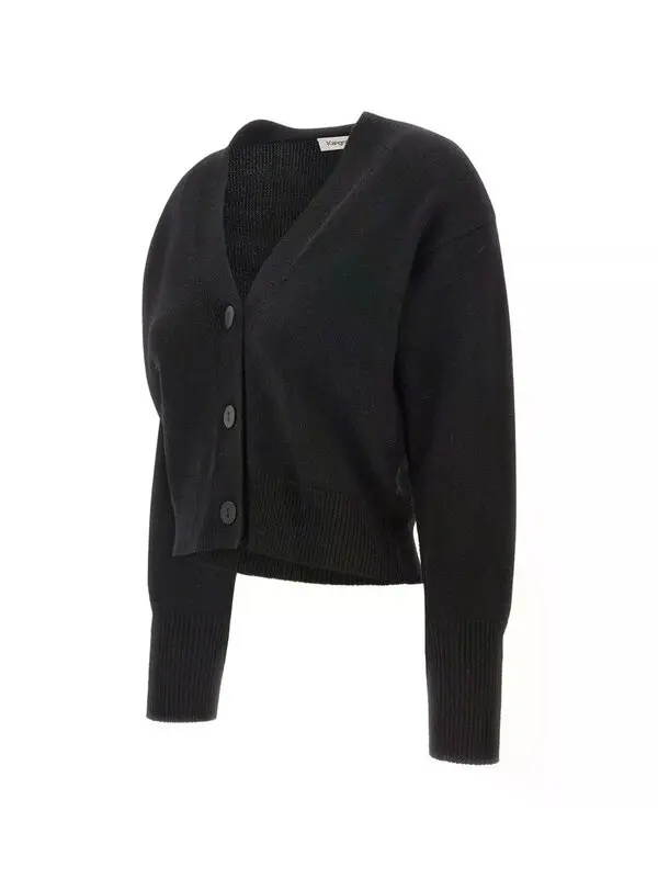 KANGRA V-neck Cropped Cardigan - Black