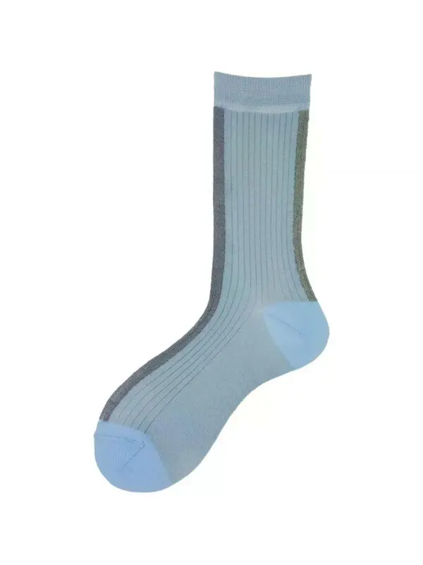 ALTO MILANO Ribbed-knit Socks - Blue