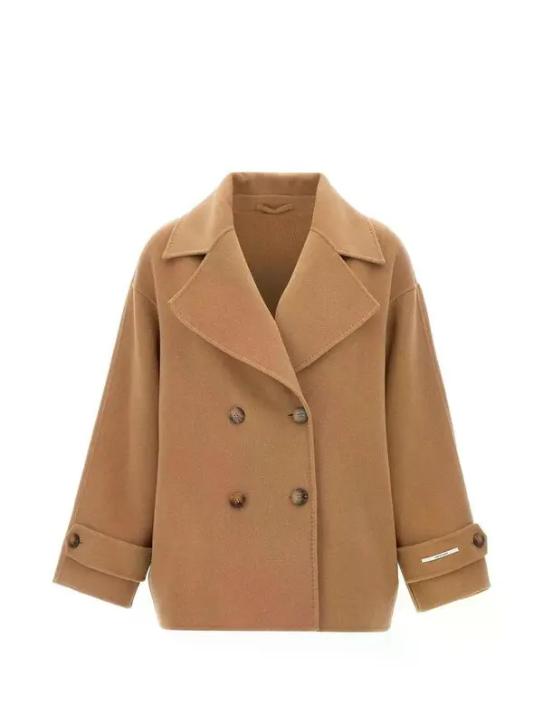 Marella Deserto Double-breasted Felted Coat - Neutrals
