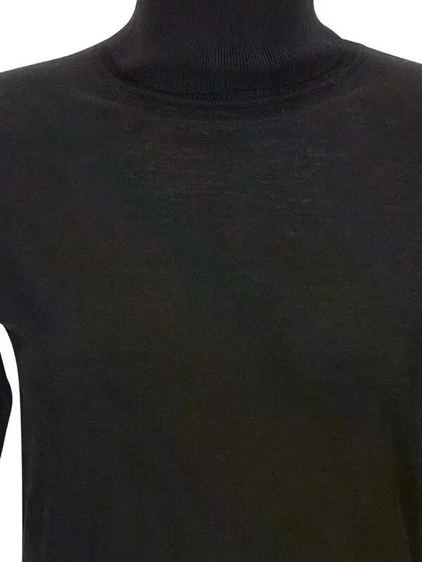 KANGRA Roll-neck Wool Sweater - Black