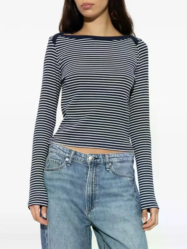Rag & Bone The Essential Striped Long-sleeve Top