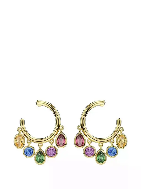 SWAROVSKI Imber Crystal-embellished Charm Hoop Earrings - Gold