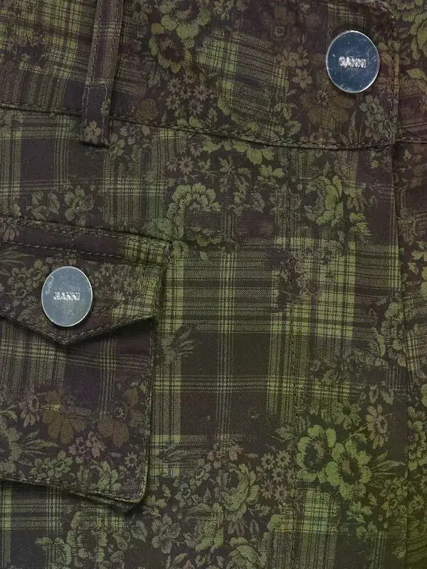 GANNI Floral-print Cargo Trousers