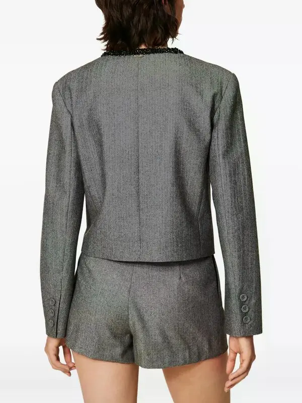 TWINSET Chevron Wool Blend Jacket