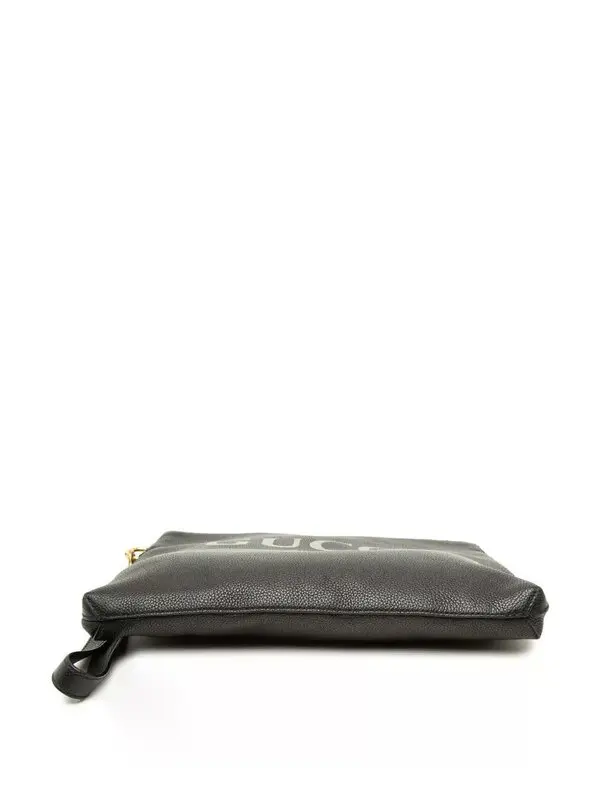Gucci 2000-2015 Calfskin Logo Clutch Bag