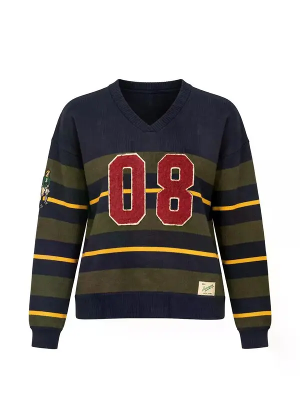 Sea Mina Striped V-neck Sweater