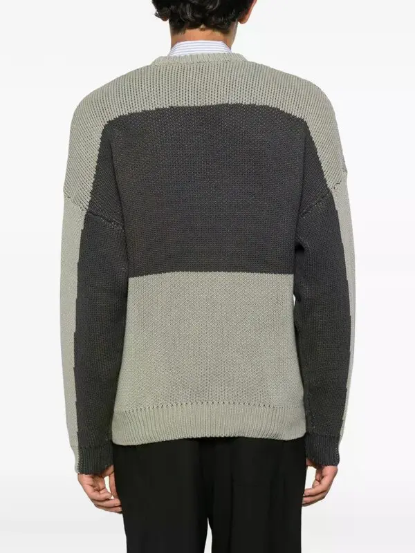 Adidas Logo-embroidered Intarsia-knit Sweater - Green