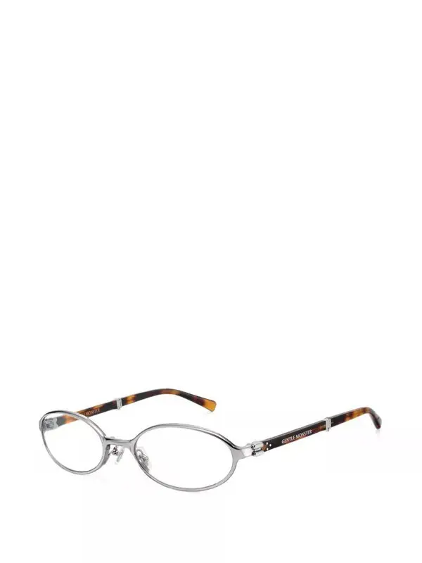 GENTLE MONSTER Oatt 02 Oval-frame Glasses - Silver