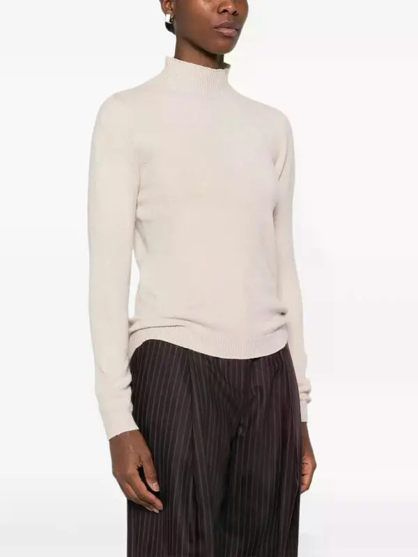 AROVESCIO High-neck Fine-knit Sweater