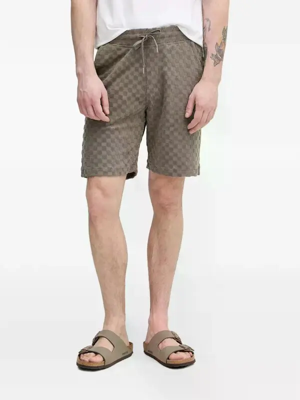 LINDBERGH Checkerboard-pattern Drawstring Shorts