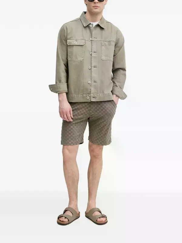 LINDBERGH Checkerboard-pattern Drawstring Shorts