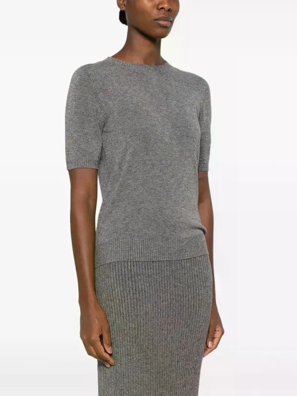 AROVESCIO Short-sleeve Crew-neck Top