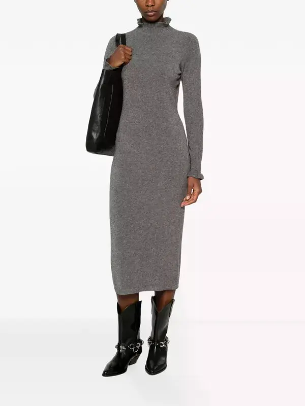 AROVESCIO Ruffle-trim Knitted Dress