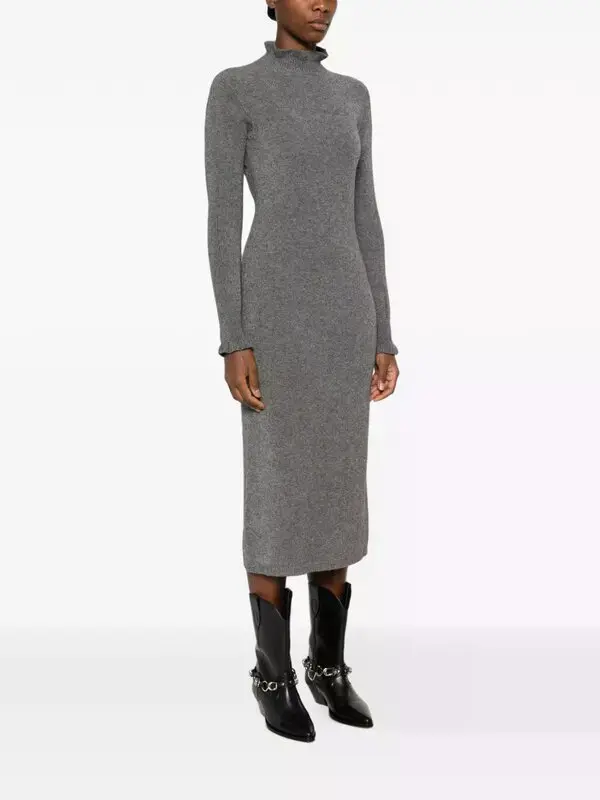 AROVESCIO Ruffle-trim Knitted Dress