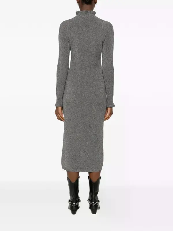 AROVESCIO Ruffle-trim Knitted Dress