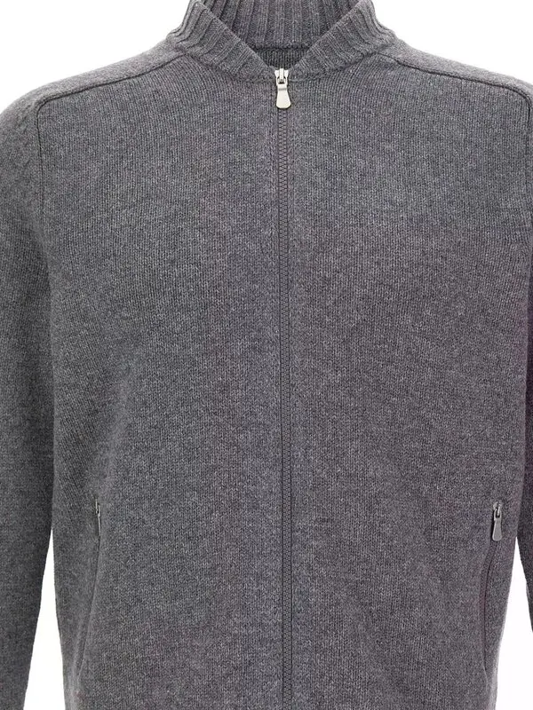 GRAN SASSO Zip-up Wool Cardigan