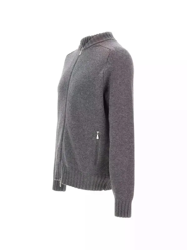 GRAN SASSO Zip-up Wool Cardigan