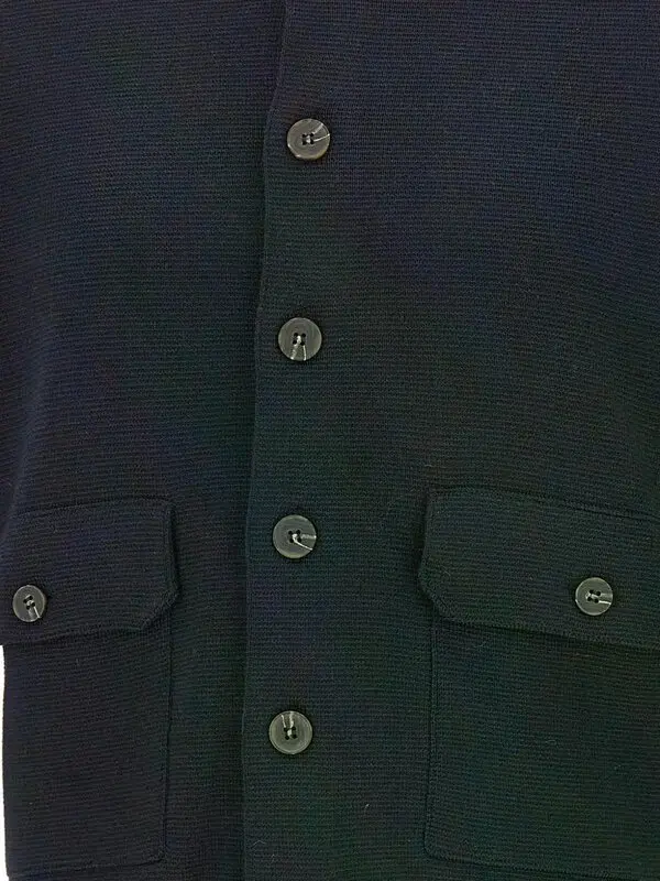 KANGRA High-neck Buttoned Cardigan