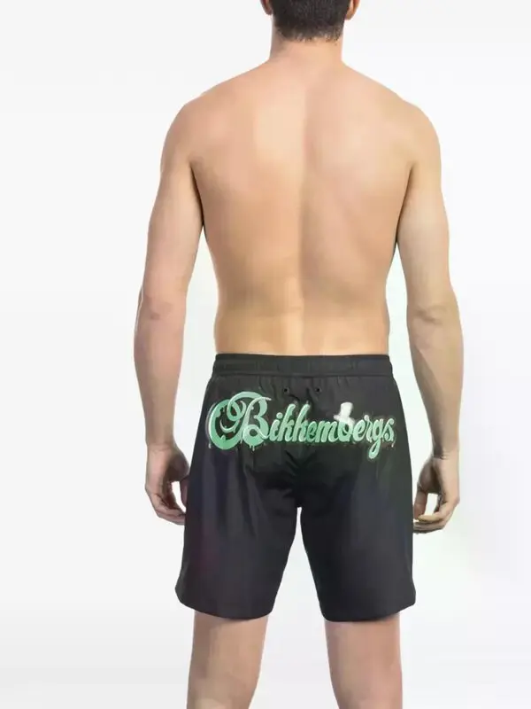 BIKKEMBERGS Logo-print Drawstring Swim Shorts