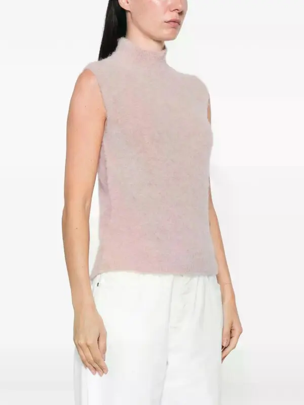 AROVESCIO High-neck Knit Sleeveless Top
